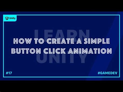 How To Create A Simple Scale Button Animation When Clicked In Unity YouTube