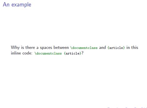 Unwanted Space In Inline Code With Minted In Beamer Tex Latex Stack