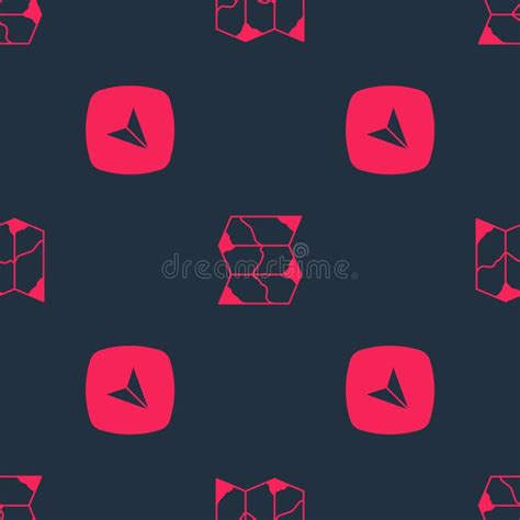 Set Infographic Of City Map Navigation And Folded On Seamless Pattern Vector Stock Vector