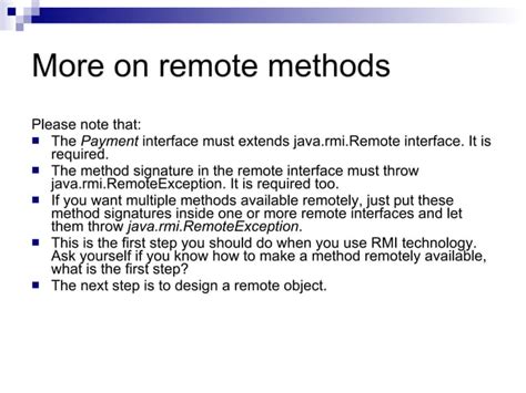 Remote Method Invocation Ppt