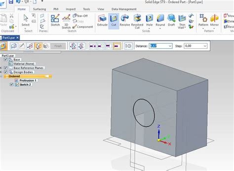 Solid Edge Cut Function Wont Work Help