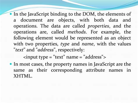 Unit Ii Java Script And Xhtml Documents And Dynamic Documents With Javascript Ppt