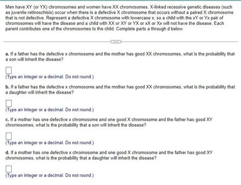 Solved Men Have XY Or YX Chromosomes And Women Have XX Chegg Com
