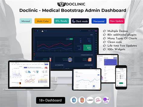 Unique Ltr Style Dark Medical Dashboard Ui Framework Doclinic Admin
