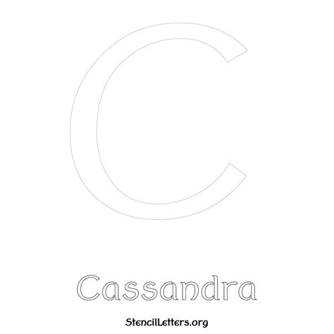 Cassandra Free Printable Name Stencils With 6 Unique Typography Styles