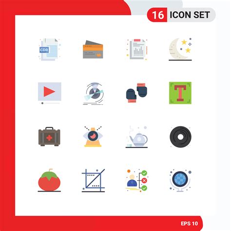 16 User Interface Flat Color Pack Of Modern Signs And Symbols Of Cdr