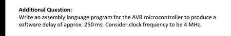 Solved Additional Questionwrite An Assembly Language