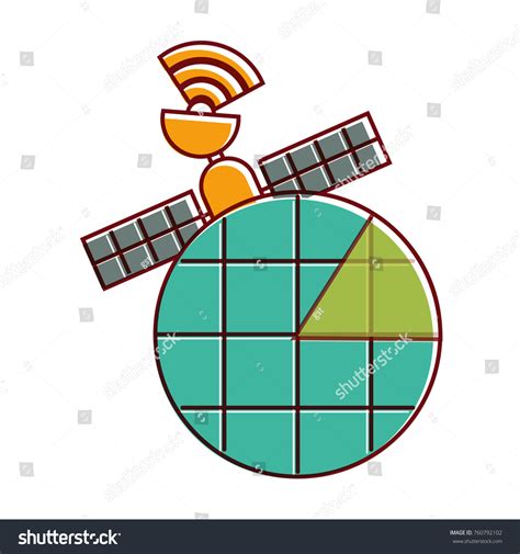 Gps Navigation Screen Pointer Map Satellite Stock Vector Royalty Free