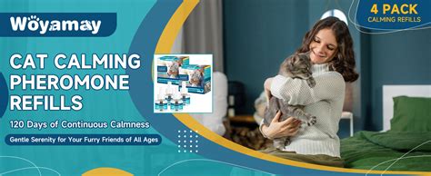 Amazon Com Woyamay Cat Calming Diffuser Refills 4 Pack Cat Pheromones Calming Diffuser For