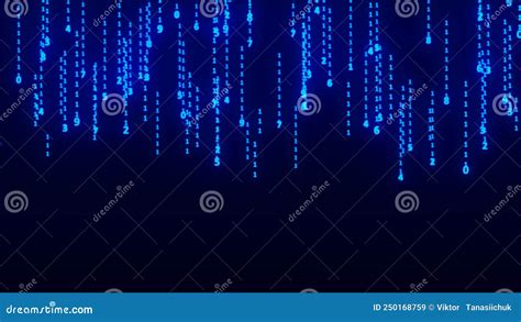 Big Data Hacker Concept Abstract Matrix Computer Generated Many Numbers 3d Rendering Stock