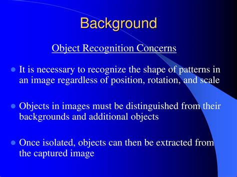 Ppt Object Recognition From Photographic Images Using A Back