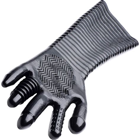 Master Series Pleasure Fister Textured Fisting Glove 155 Black