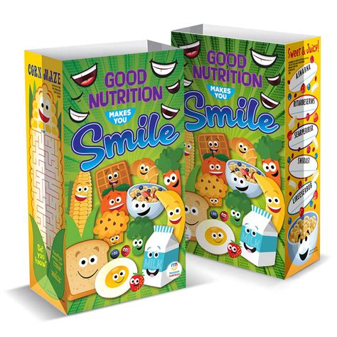 Super Sack Paper Bag Good Nutrition Makes You Smile Mission Nutrition