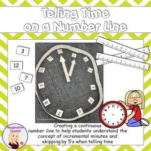 Telling Time On A Number Line Imaginative Teacher