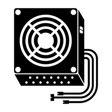 Premium Vector Computer Power Supply Iconlogo Illustration Design Template