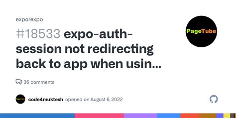 Expo Auth Session Not Redirecting Back To App When Using Facebook Oauth · Issue 18533 · Expo