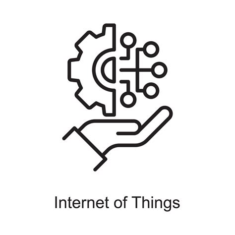 Internet Of Things Vector Outline Icon Design Illustration Internet Of Things Symbol On White