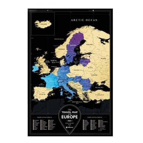 Harta de calatorie Europa, 1DEA.me, Multicolor - eMAG.ro