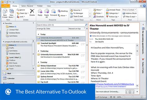 Outlook Inbox Layout