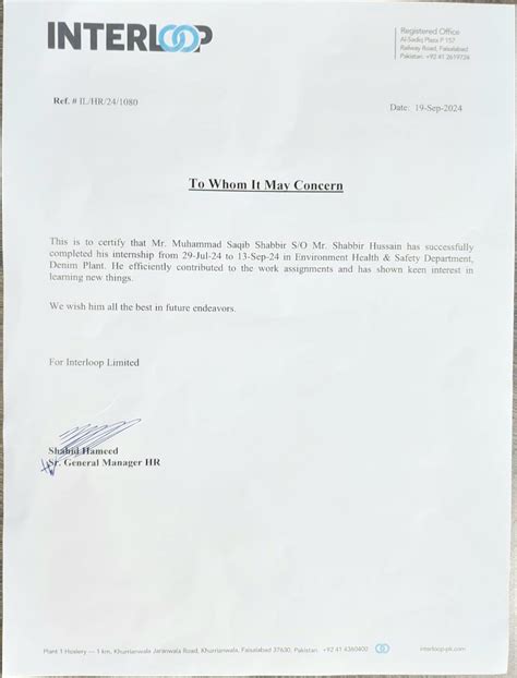 M Saqib Shabbir On Linkedin Internship Ehs Environment Healthandsafety Sustainability