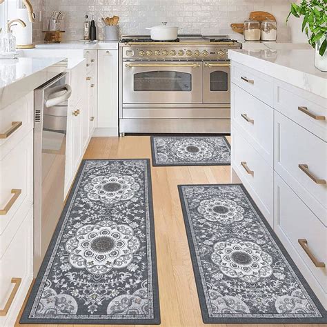 Ileading Boho Kitchen Rugs Sets 3 Piece With Runner Non Slip Kitchen