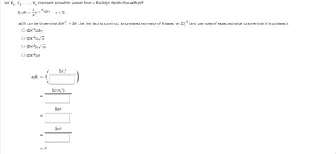 Solved Let X1 X2 Xn Represent A Random Sample From A Chegg Com