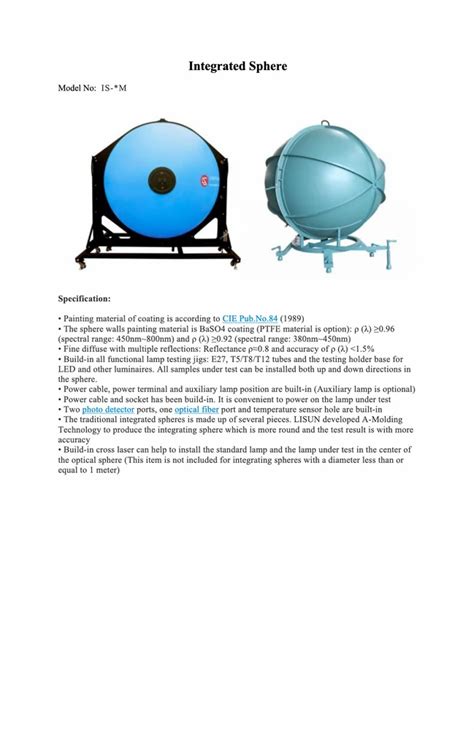 Photometric Integrating Sphere At Best Price In Gurugram By Nanotech