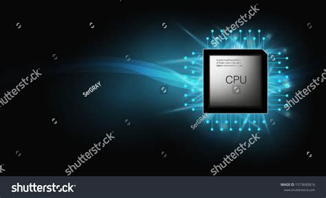 Quantum Computer Large Data Processing Database Stock Vector Royalty