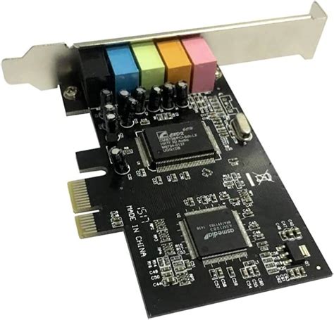 Solustre Pcie Sound Card 5 1 Internal Sound Card 3d Stereo Pci E Audio Card With Low Profile