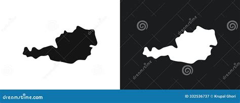 Map Of Austria Icon Linear Graphics Set Vector In Black Stock Illustration Illustration Of