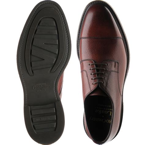 Loake Shoes Loake Factory Seconds Ampleforth Rubber Soled Derby Shoes In Rosewood Burnished