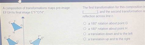 A Composition Of Transformations Maps Pre Image The First Transformation For This Composit