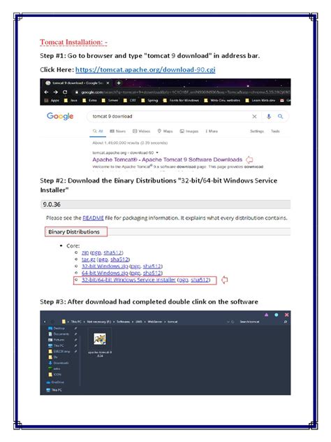 Step 1 Go To Browser And Type Tomcat 9 Download In Address Bar