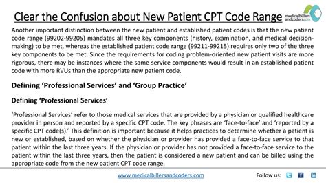 Ppt Clear The Confusion About New Patient Cpt Code Range Powerpoint Presentation Id 12103506