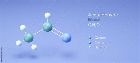 Acetaldehyde Molecule Molecular Structures Ethanal 3d Model