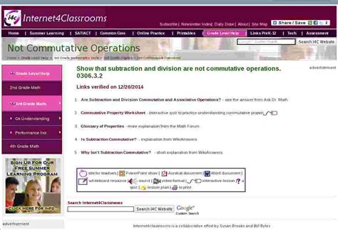 not commutative operations algebra third 3rd grade math at i4c
