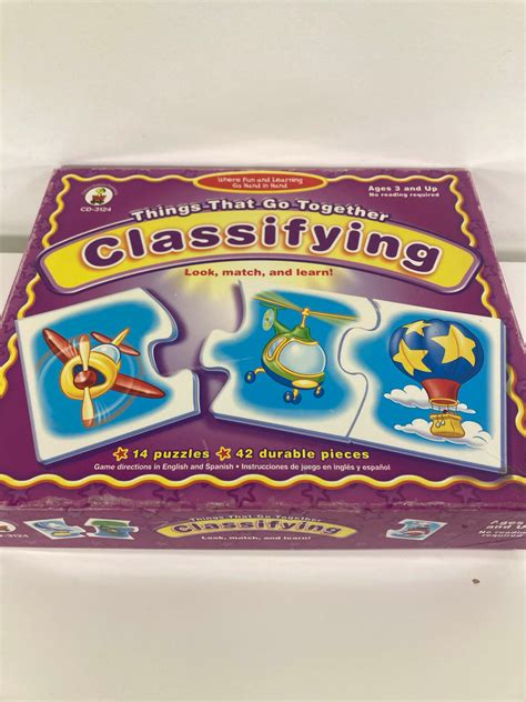 Carson Dellosa Things That Go Together Classifying Puzzles