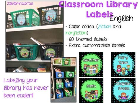 Classroom Library Labels Teaching Resources