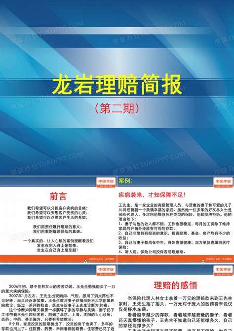理赔简报 第二期 Ppt模板下载 编号lazzvgyk 熊猫办公