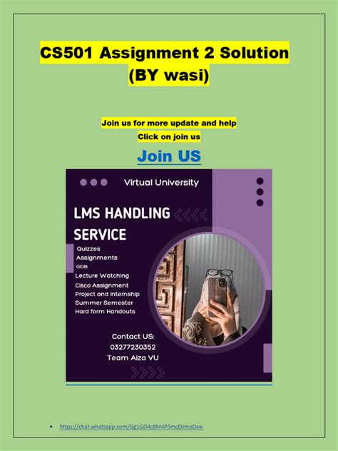 Cs501 Assignment 2 Solution By Wasi Pdf