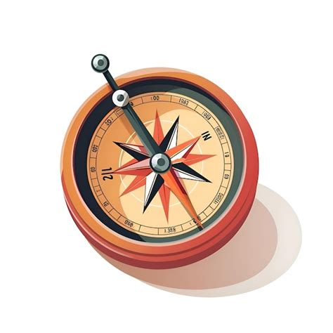 Premium Ai Image Compass On White Background Isometric View Illustration