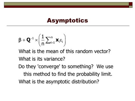 Ppt Asymptotics For The Least Squares Estimator In The Classical