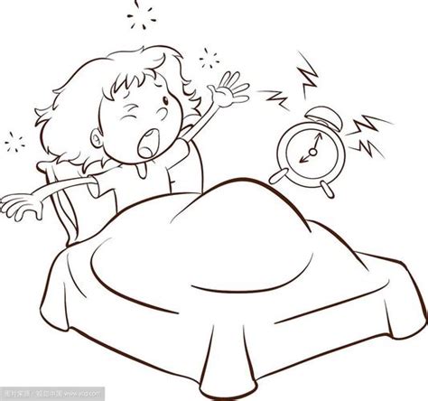 起床的人简笔画 简笔画图片大全