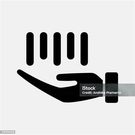 아이콘 바코드가 있습니다 바코드 및 Qr 코드 요소 글리프 스타일의 아이콘입니다 인쇄물 포스터 로고 광고 인포그래픽 등에 적합합니다 Brand Name Smart Phone