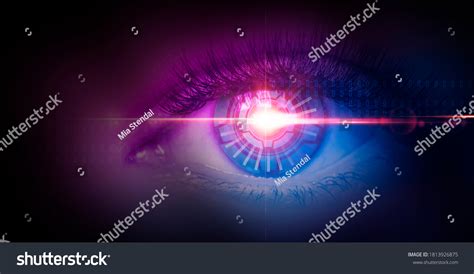 Close Up Biometric Scan Female Eye Concept Stock Illustration 1813926875 Shutterstock