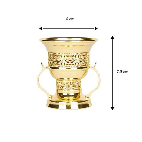 Bakhoor Bosidin Mini Oud Incense Burner Metal Charcoal Holder Gold