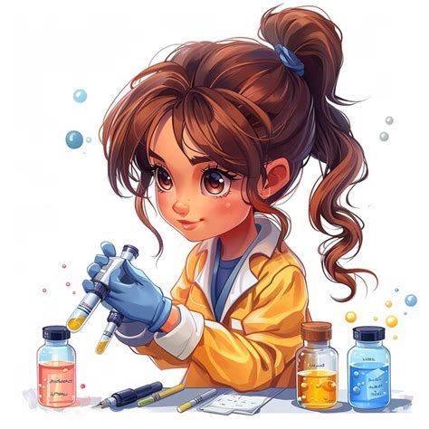 Cute Scientist Formulating Hypotheses Cartoon Vector Illustration Premium Ai Generated Image