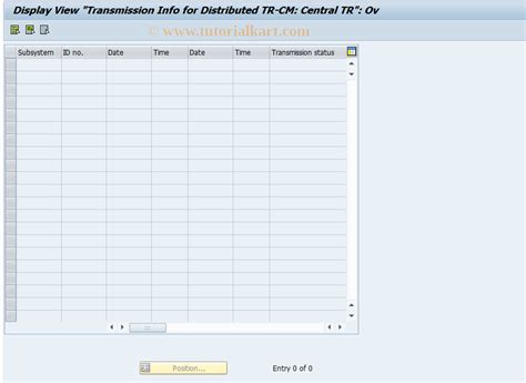FFS OLD SAP Tcode Display Transmission Information