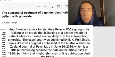 Literature Review Gender Dysphoria Successfully Treated By