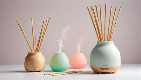 Premium Photo Aroma Diffuser With Bamboo Sticks On A White Background
